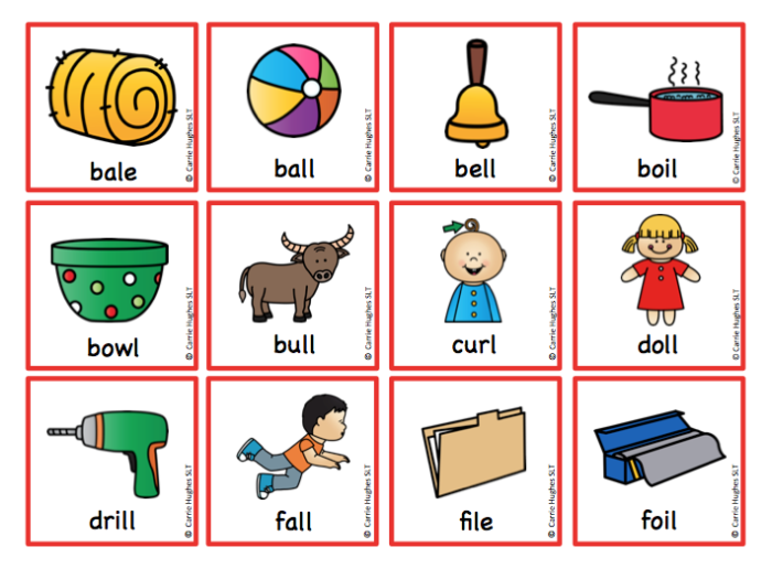 WORD FINAL l PICTURE AND WORD CARDS Carrie Hughes SLT